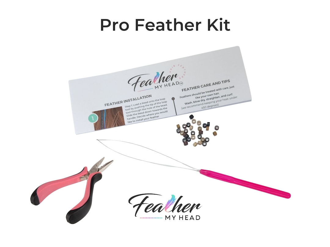 Hair Feather Kit - Pro Kit to Install Hair Feathers and Feather Hair ...