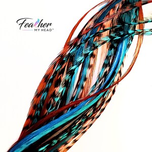 Feather Hair Extension Kit, 6 Real Feathers, Pick Your Length Short to ...