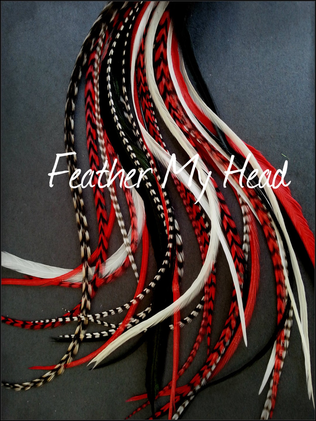 16 Whiting Feather Hair Extensions Long 9"-12" (23-31cm) Rock Star ...