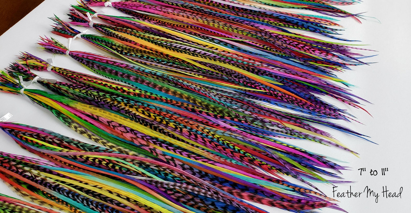 Multi Color Rainbow Tie Dye Ombre Fade Feathers Feather - Etsy