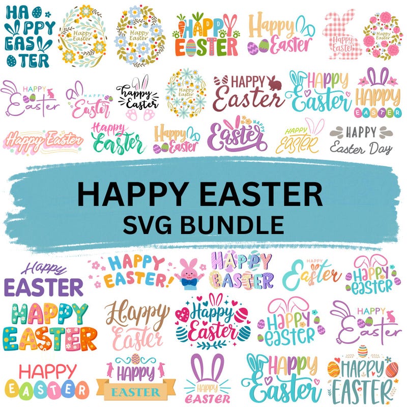 Happy Easter Svg - Etsy
