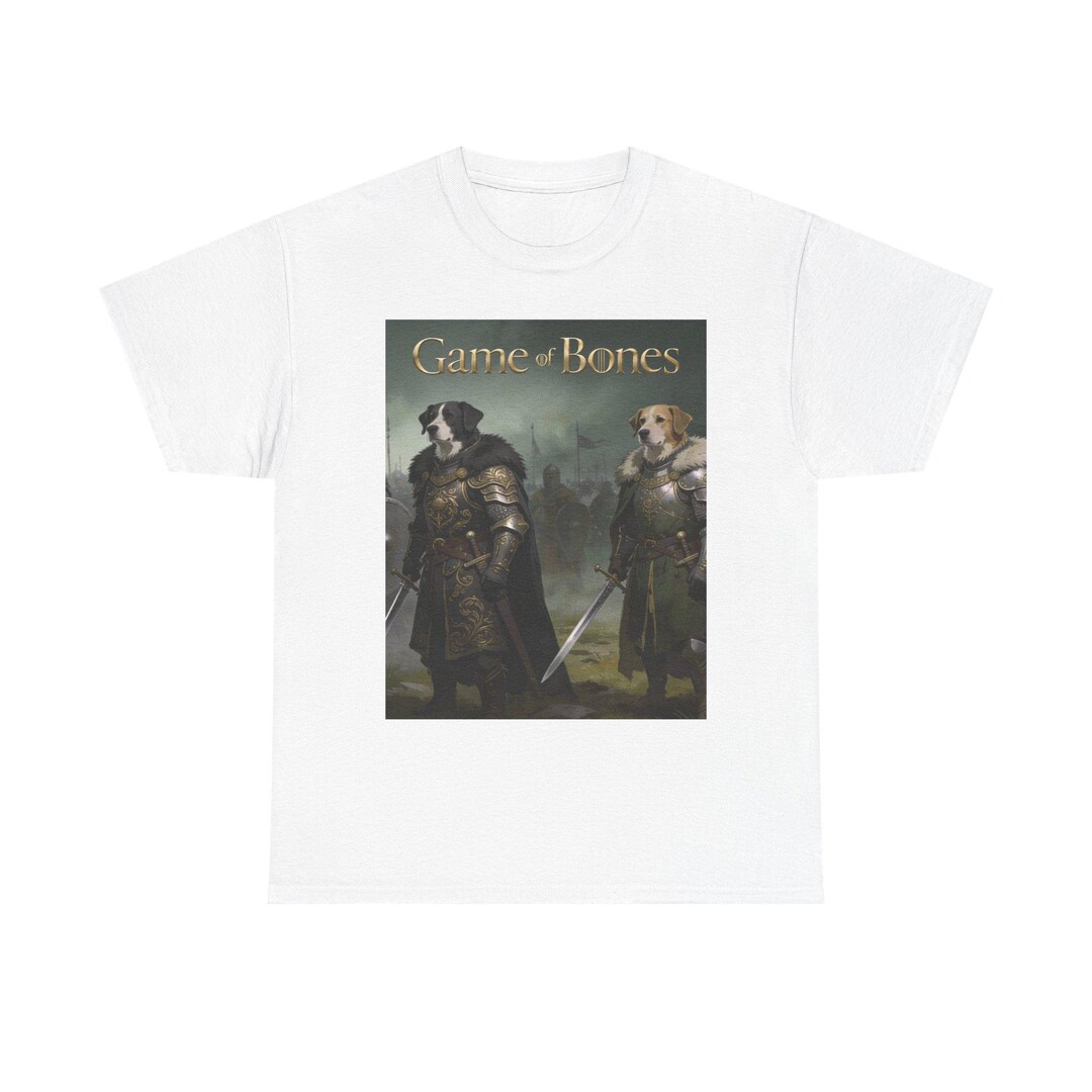 Game of Bones Tee | Medieval Dog Knights Graphic Tee - Etsy