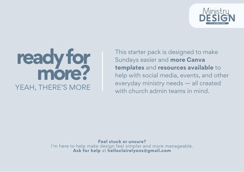 Sunday Slides Starter Pack - Canva Template - Church Ministry Support ...