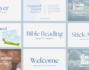 Sunday Slides Starter Pack - Canva Template - Church Ministry Support ...