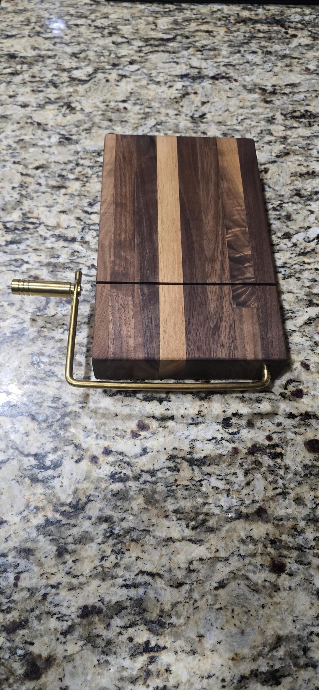 Cheese Board With Brushed Gold Cheese Slices Built In - Etsy