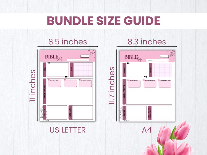 Printable Bible Study Worksheet | Christian Journal Page (A4 & US ...