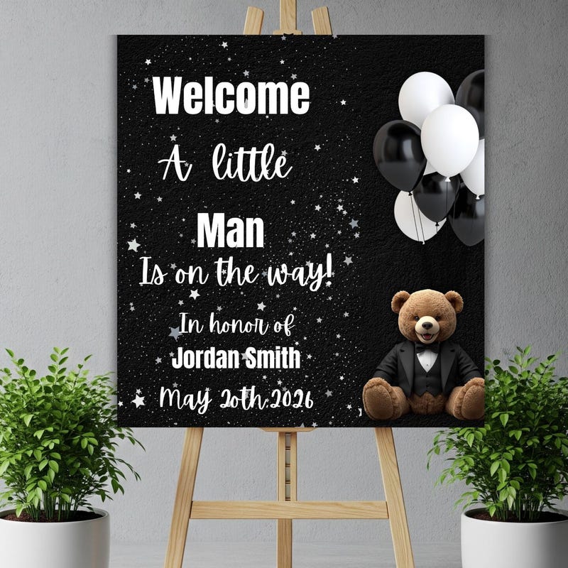 Welcome Little Man - Etsy