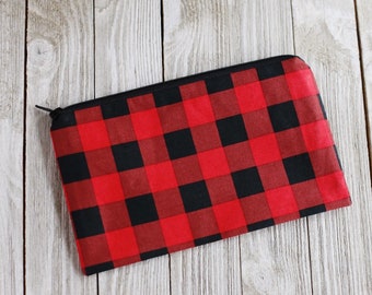 Red Zipper Pouch - Etsy