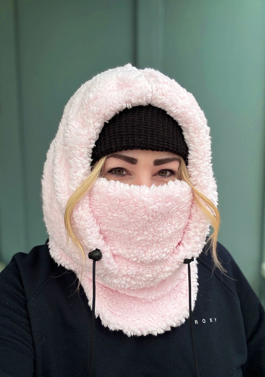Balaclava - SHERPA Fleece - Fits Over Helmet - Light Pink - Etsy