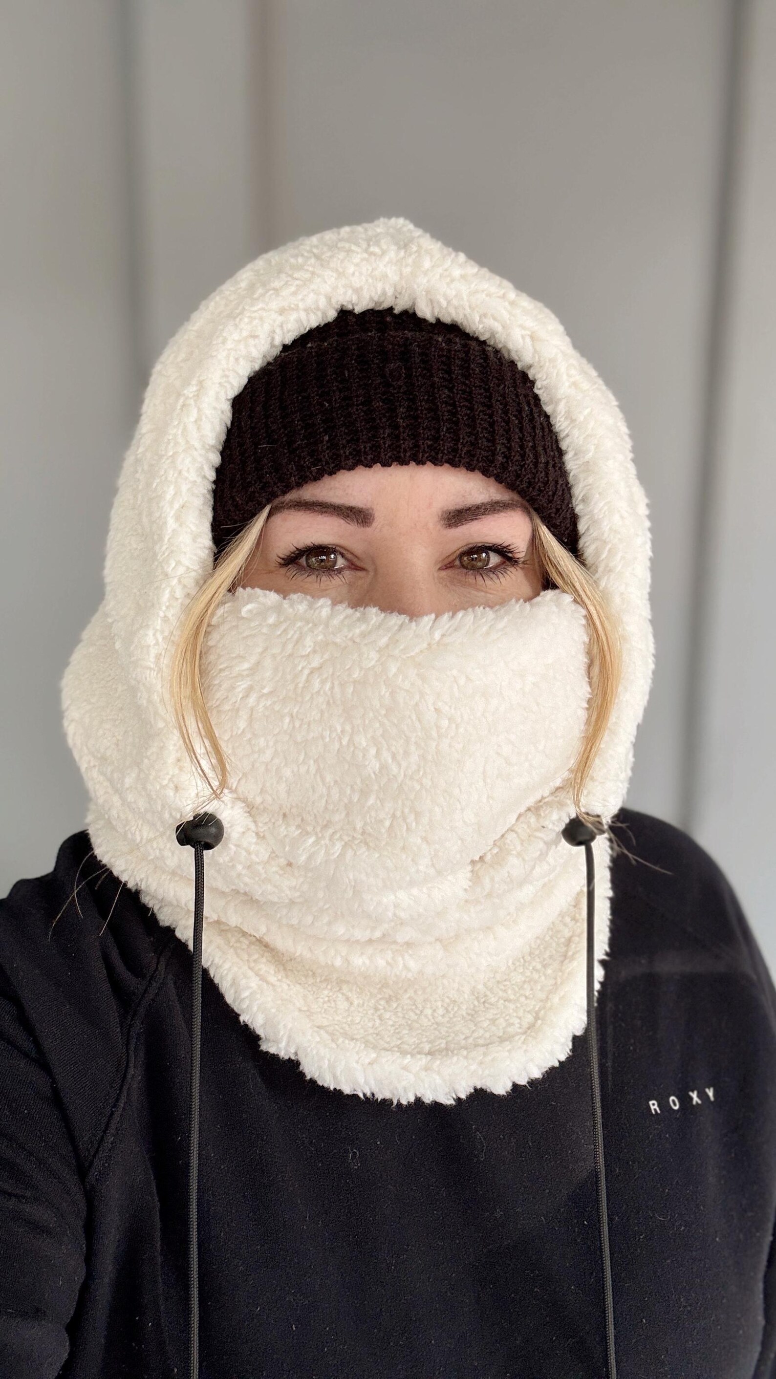 Balaclava - SHERPA Fleece - Fits Over Helmet - Ivory White - Etsy