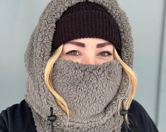 Balaclava - SHERPA Fleece - Fits Over Helmet - Olive Green - Etsy