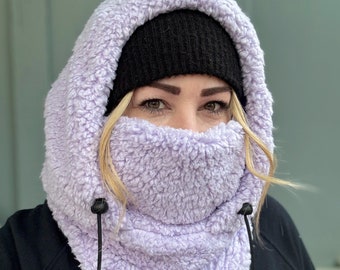 Balaclava - SHERPA Fleece - Fits Over Helmet - Olive Green - Etsy