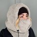 Balaclava - SHERPA Fleece - Fits Over Helmet - Light Grey - Etsy