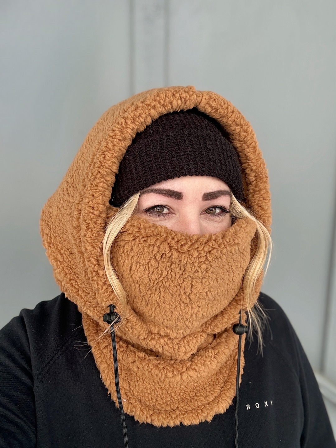 Balaclava - SHERPA Fleece - Fits Over Helmet - Camel - Etsy