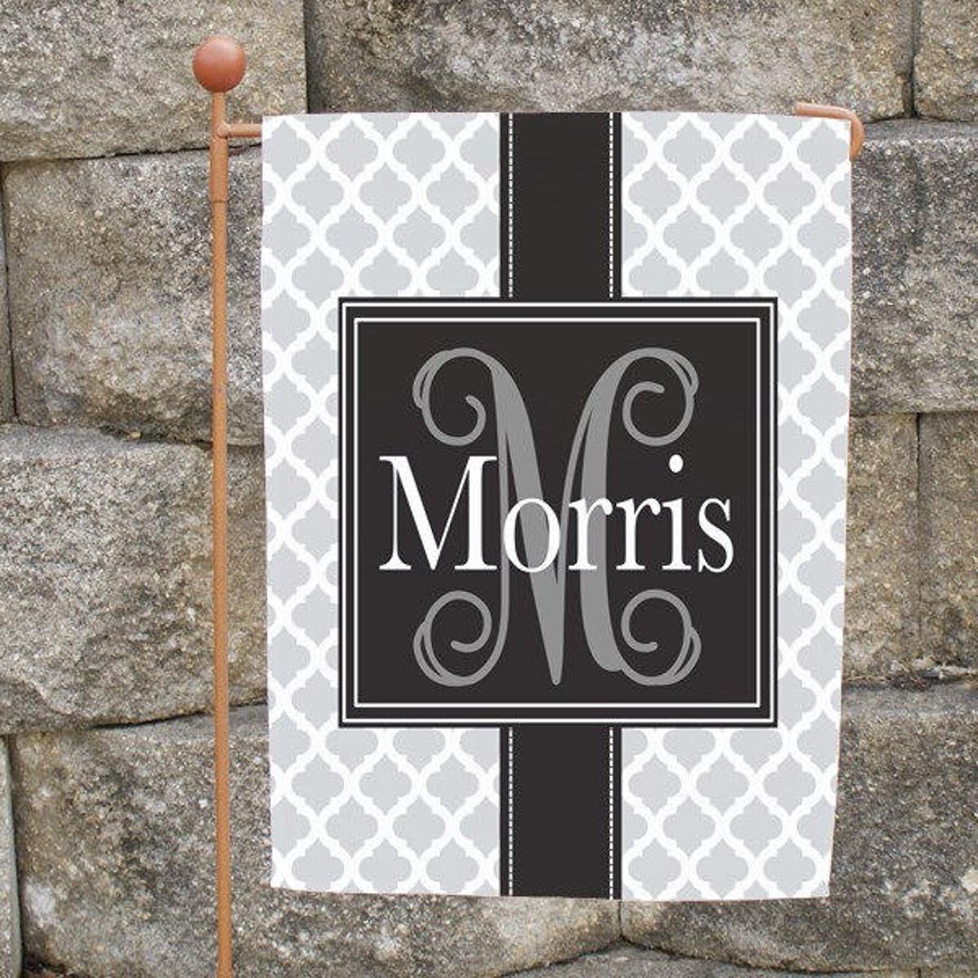 Personalized Monogram Garden or House Flag Family Name Custom ...