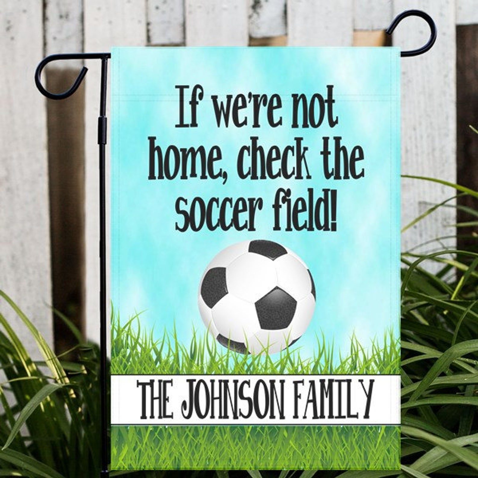 Personalized Soccer Flag Any Custom Message Flag Garden - Etsy
