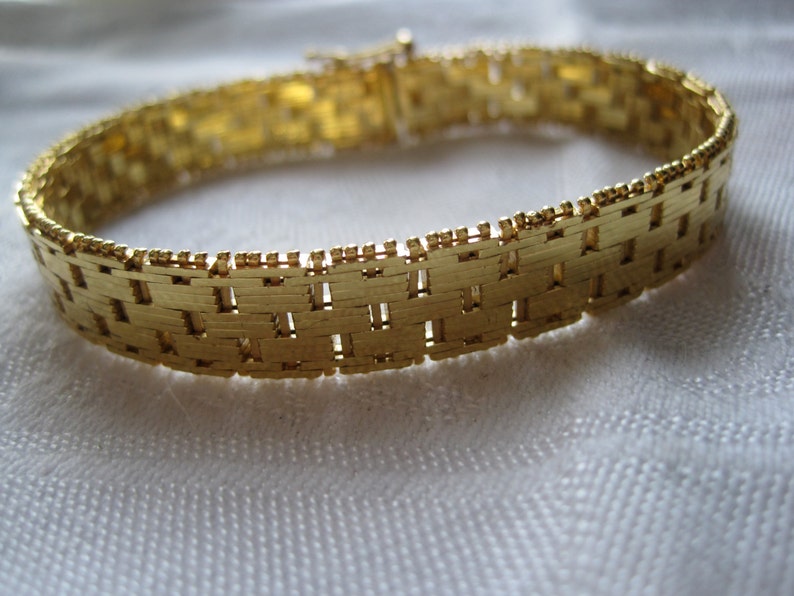 Vintage 925 Italy Gold Bracelet | Etsy
