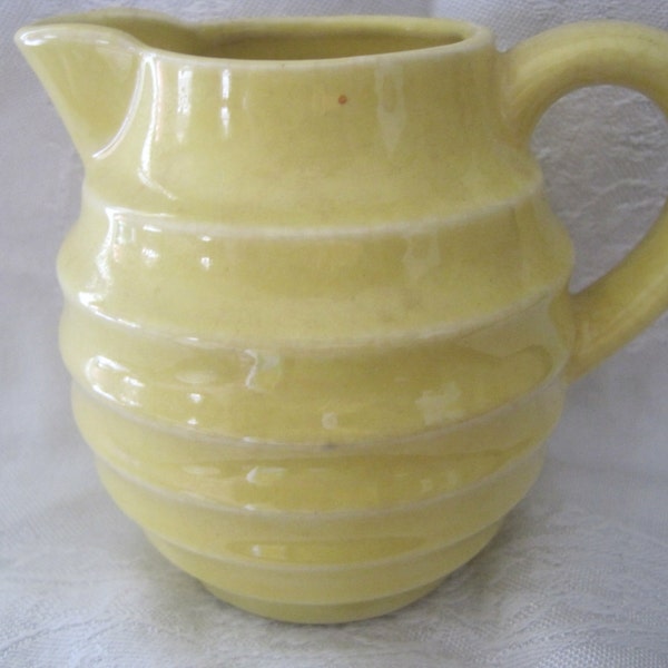 Yellow Ware Pitcher - Etsy