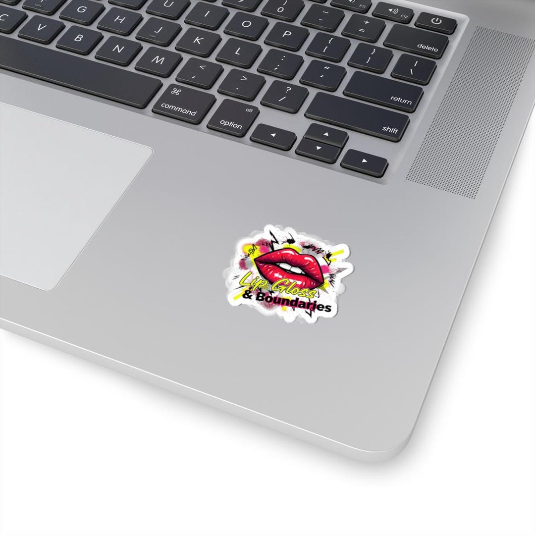 Lip Gloss & Boundaries Sticker | Slogan and Glitch Graphic, Meme Phrase ...