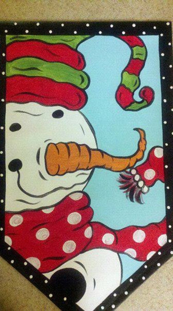 Items similar to Christmas Snowman Banner on Etsy