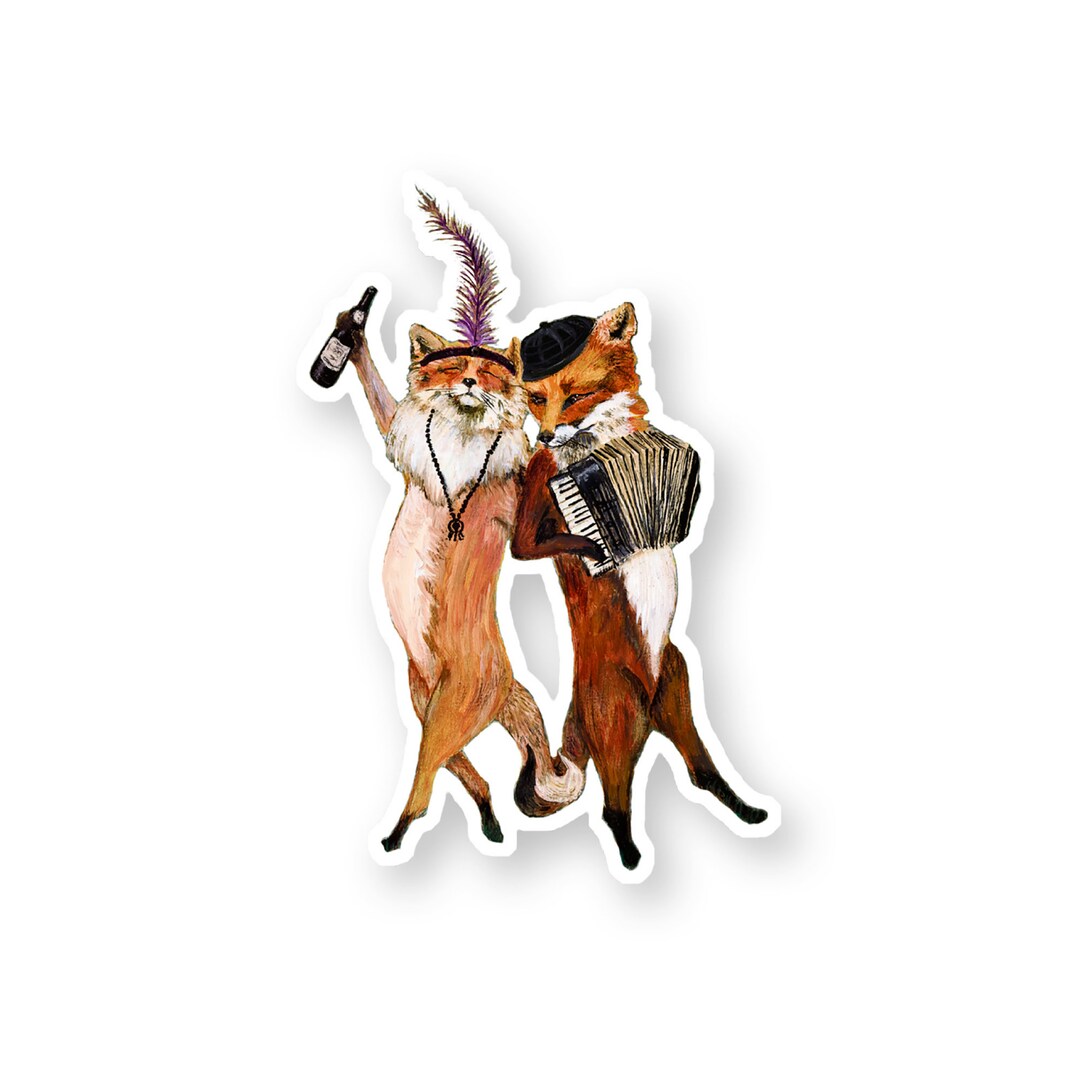 French Foxes / Die Cut Vinyl Sticker / Fox / Woodland / Phone Decal ...