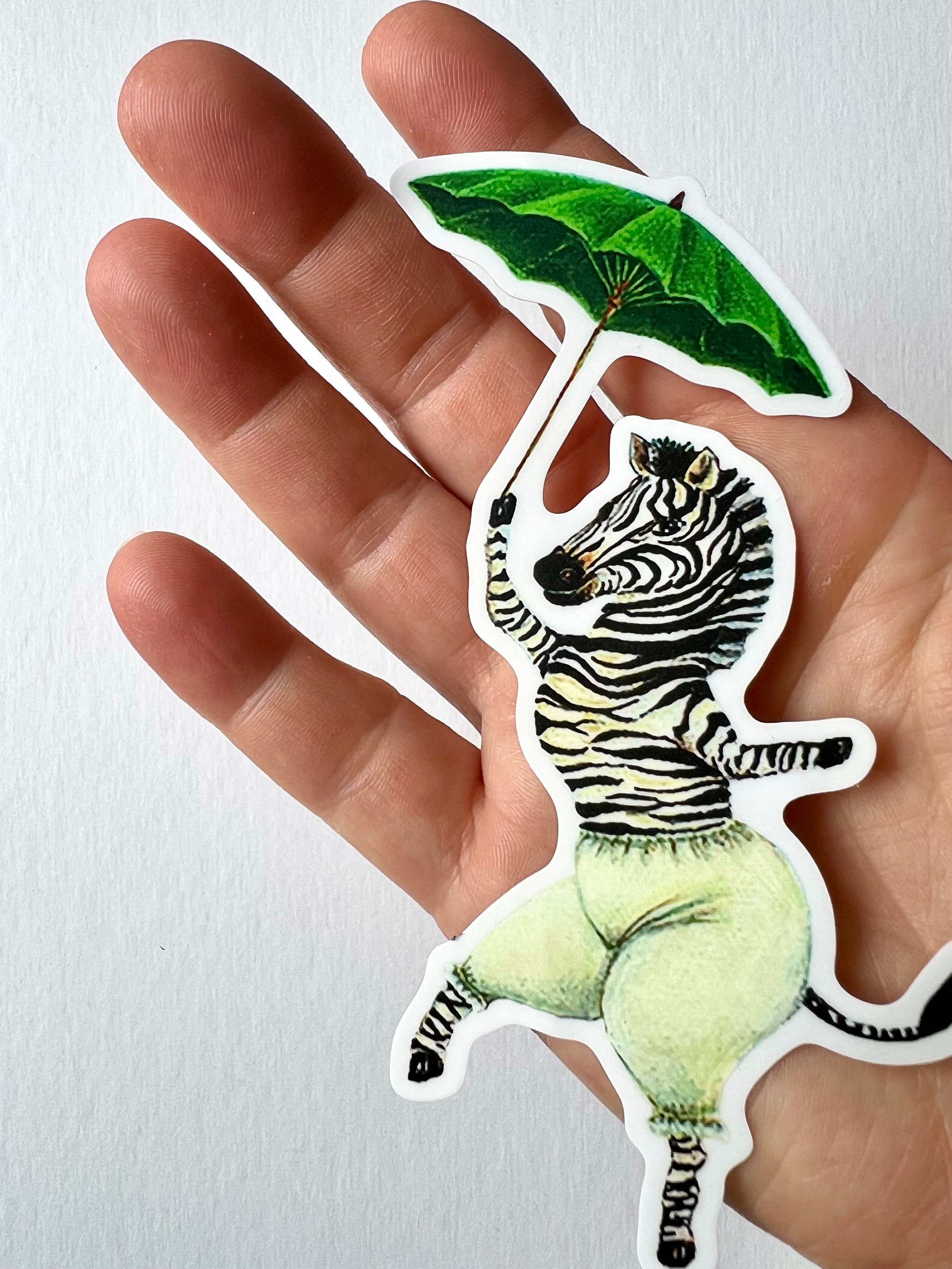 Dancing Zebra Vinyl Sticker -sticker – Parasol & Pantaloons – Whimsical ...