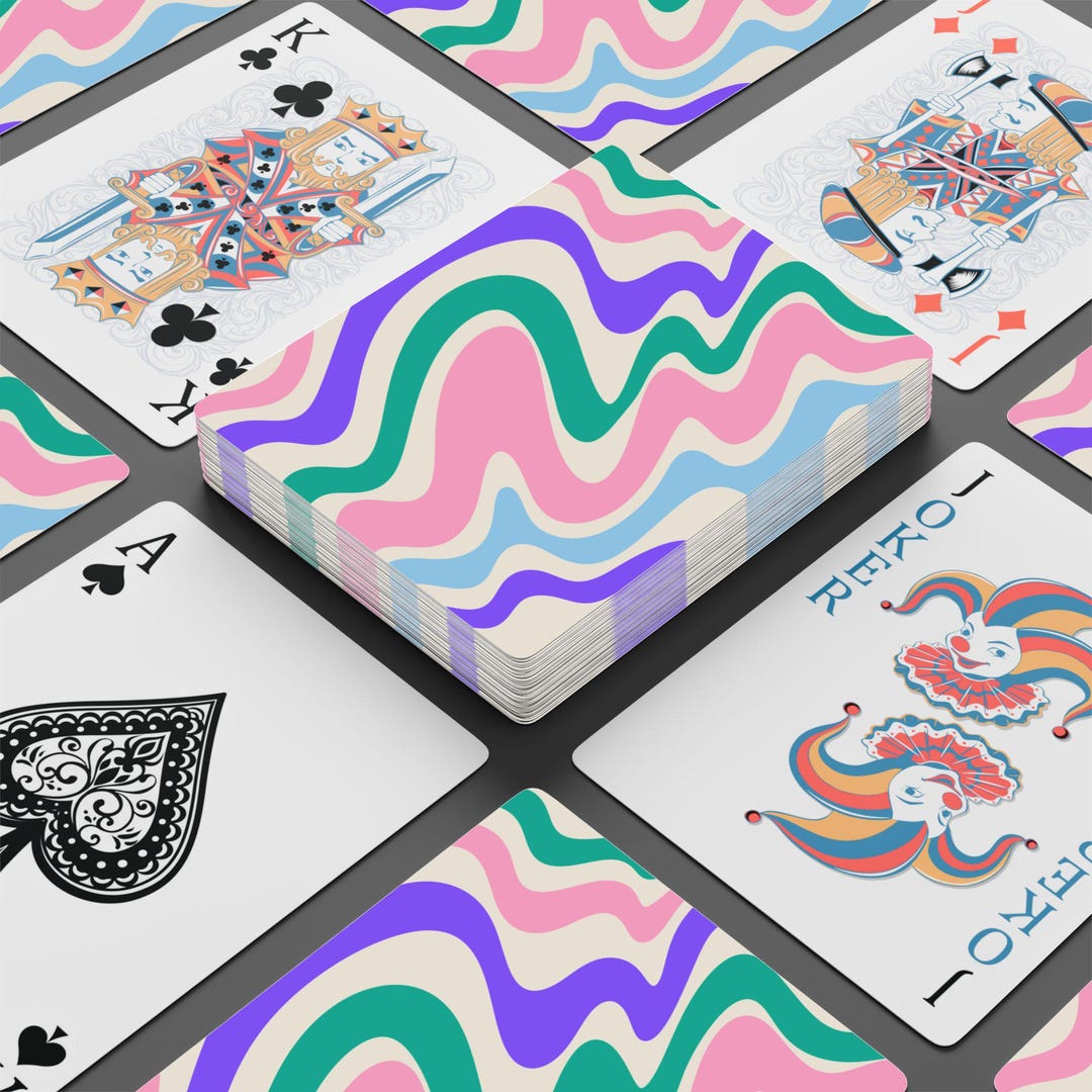 Retro Wave Playing Cards - Etsy