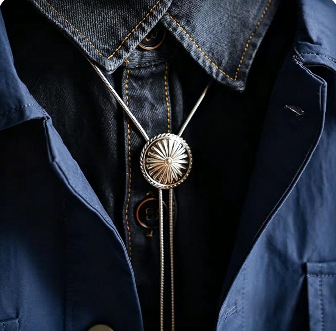 Silver Sunburst Bolo Tie - Handmade Bolo Tie, Cowboy Bolo, Western ...