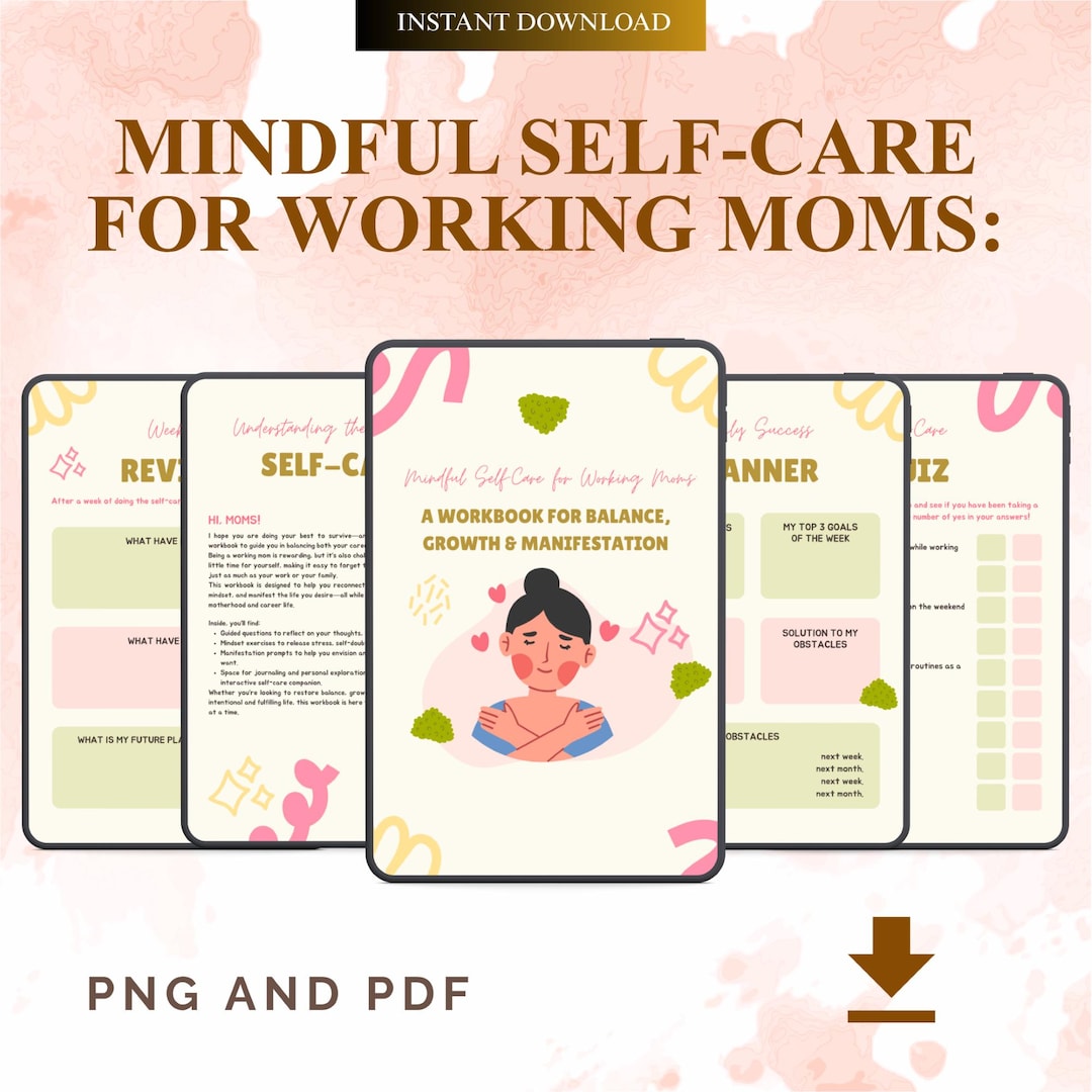 Working Mom Self-care Workbook - 2026 Balance & Growth Planner ...