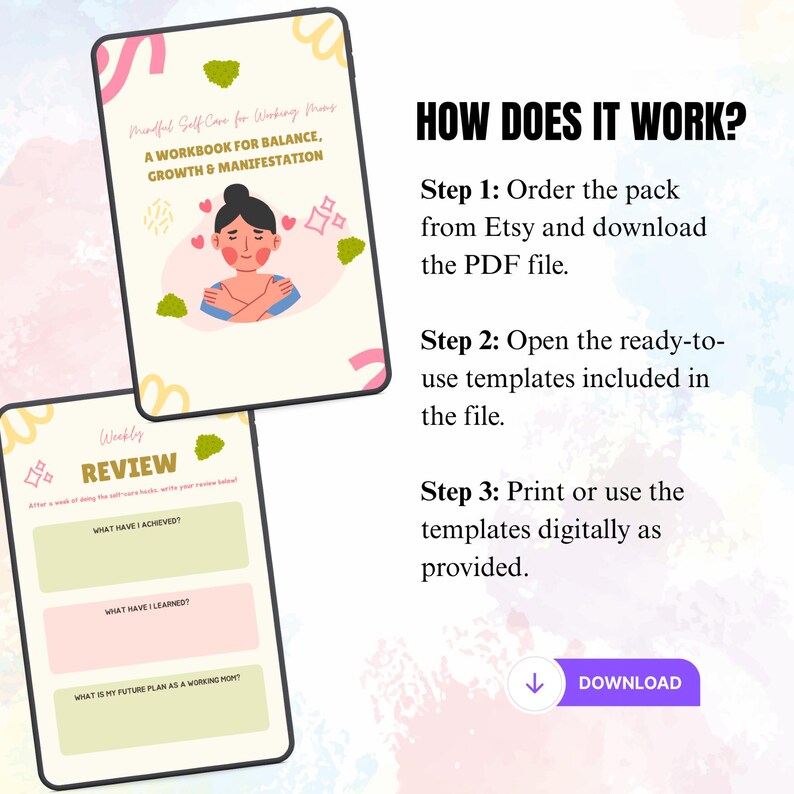 Working Mom Self-care Workbook - 2026 Balance & Growth Planner ...