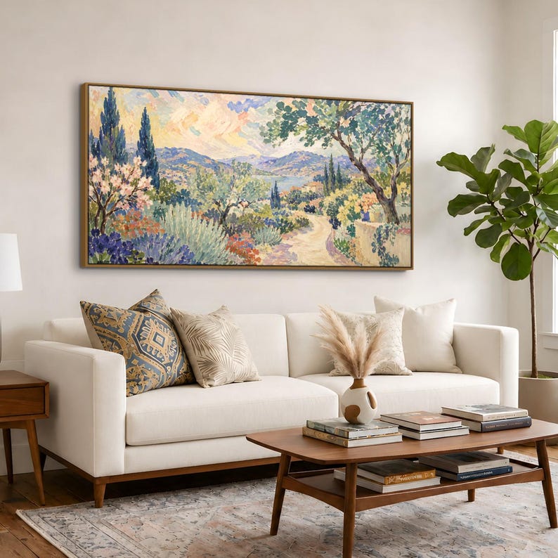 Henri Matisse Inspired Fauvist Landscape Canvas Art, Mediterranean ...
