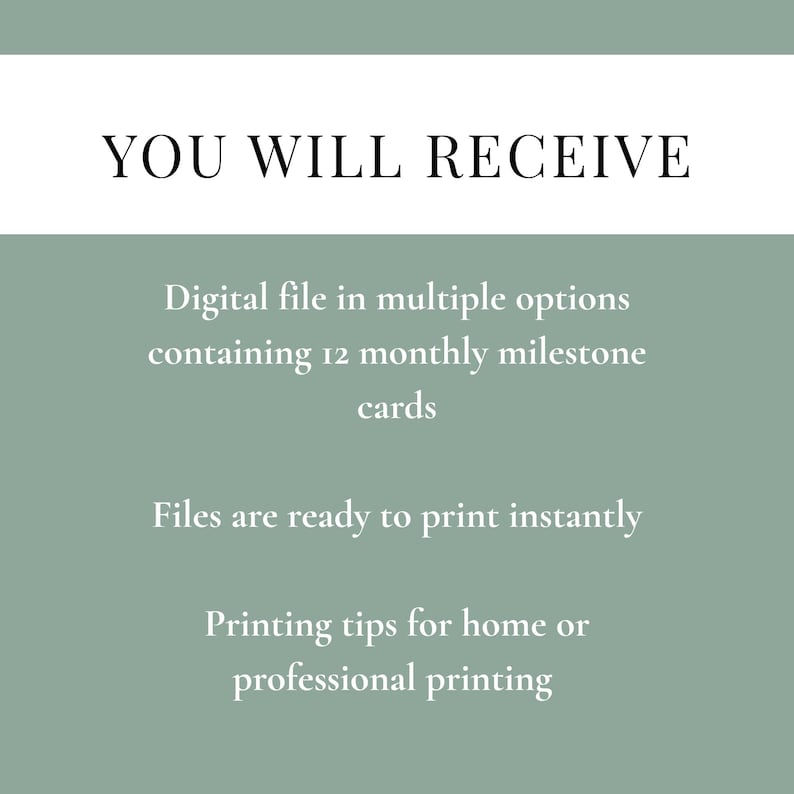 Baby Milestone Cards | Wildflower Meadow Spring | Monthly Baby Photo ...