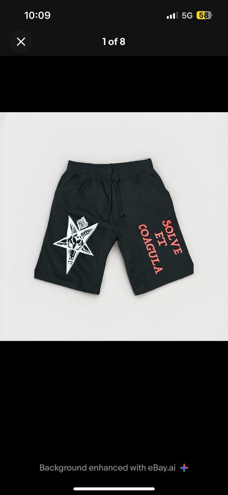 Baphomet Sigil Shorts LARGE Size Inverted Pentagram Occult Satanic - Etsy