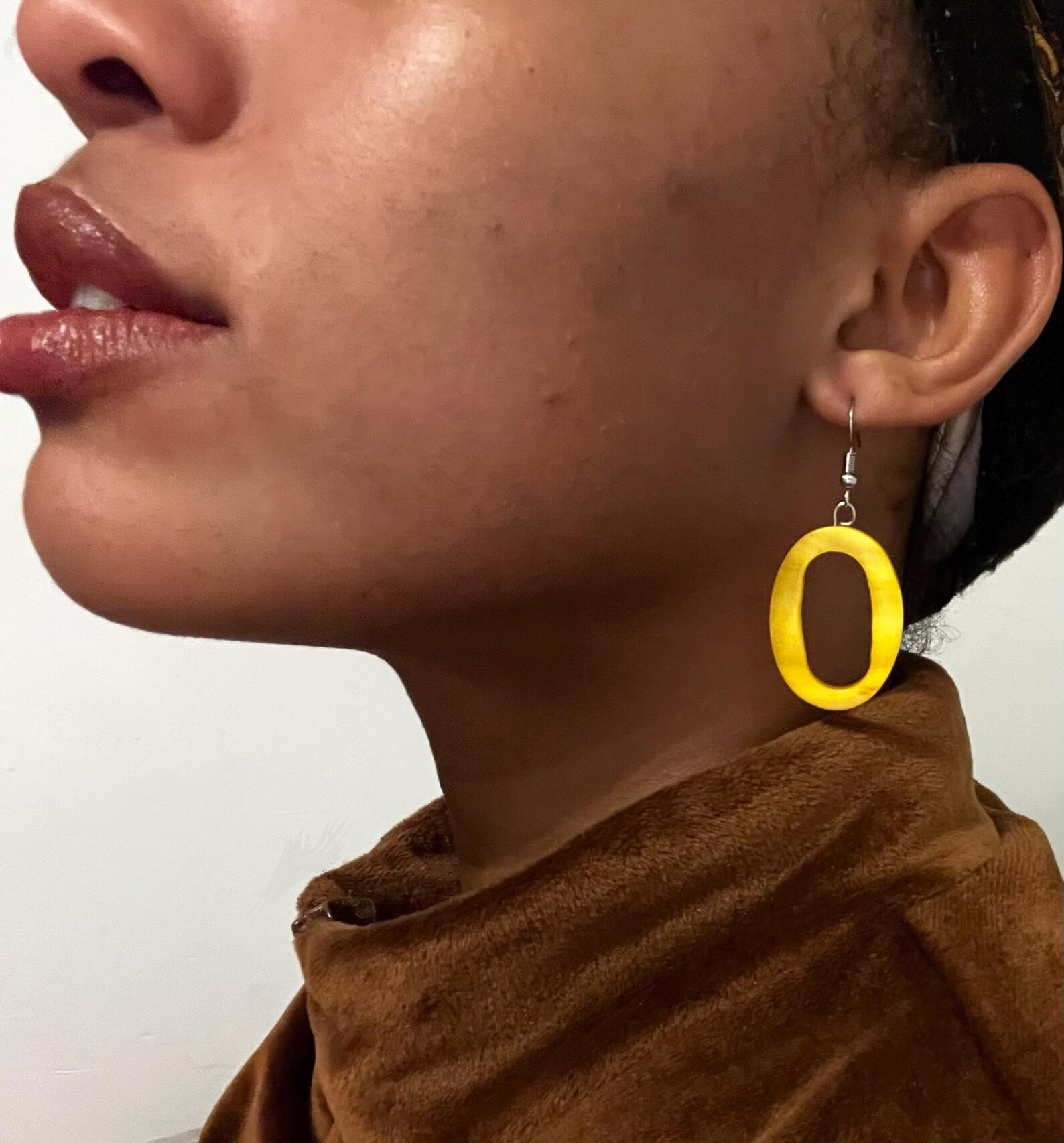 Sunkiss-yellow Mother of Pearl Earrings - Etsy