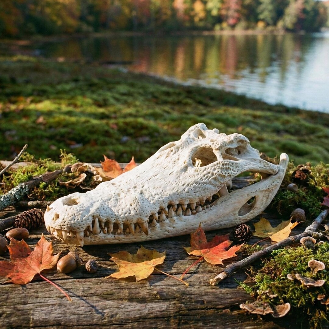 Large Real Alligator Skull 40 Cm | 15.7" Gator Head Taxidermy | Big ...