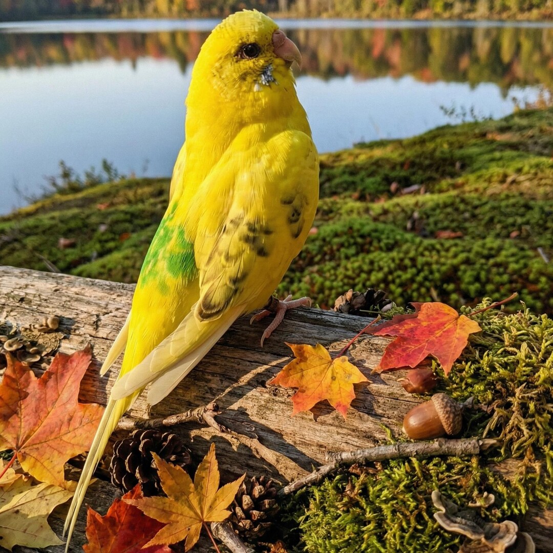 Real Spangled Budgie Taxidermy | Patterned Parakeet Mount | Rare Mosaic ...