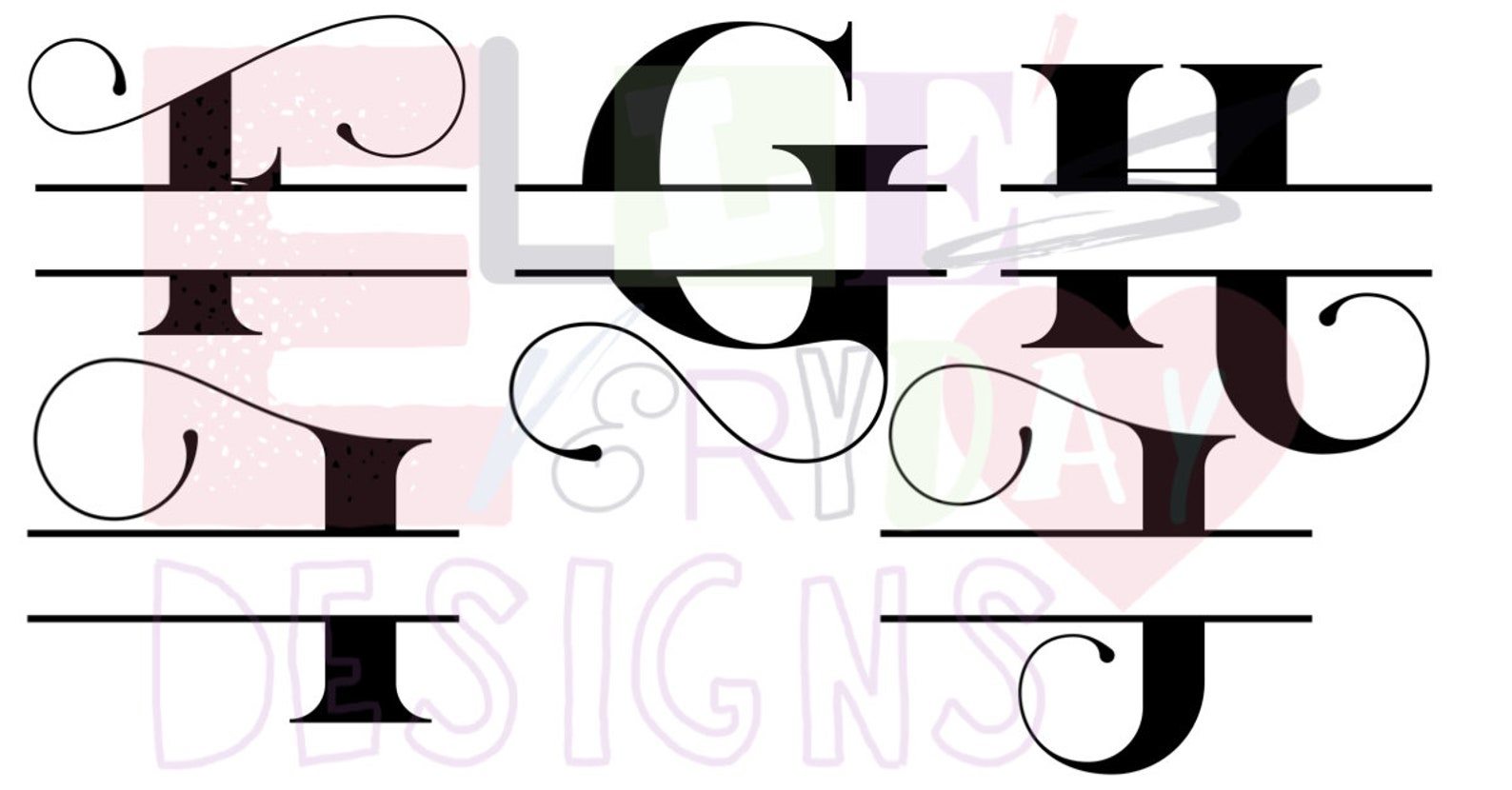 Initial and Name Customized Digital Downloads | Etsy