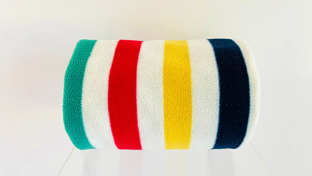 Vintage Retro Iconic Colorful Hudsons Bay Company Canada Stripe Blanket ...