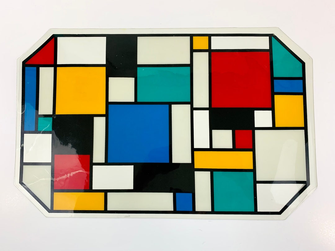 Vintage 1970s MID Century Modern Mondrian Colorblock Geometric - Etsy
