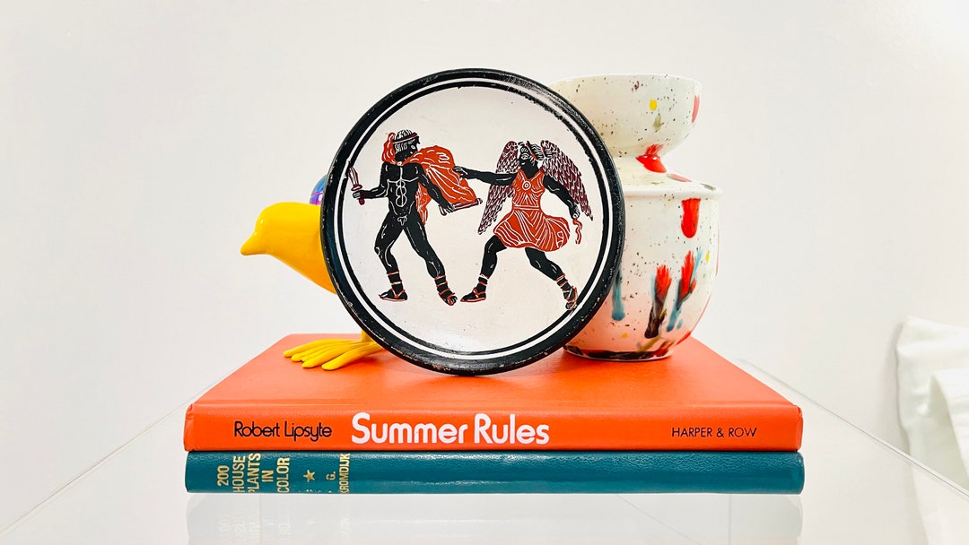 Vintage Greek Mythology Prometheus Titan God Terra Cotta Art Painted ...