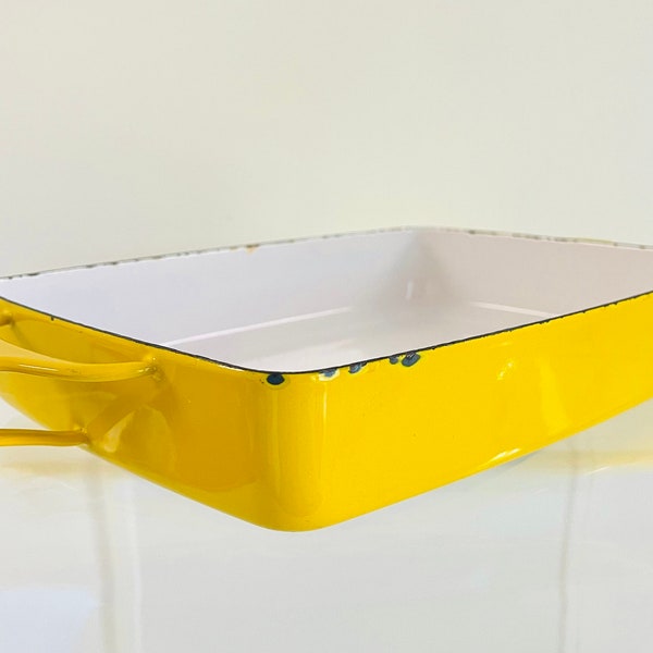 Yellow Enamel Pan - Etsy