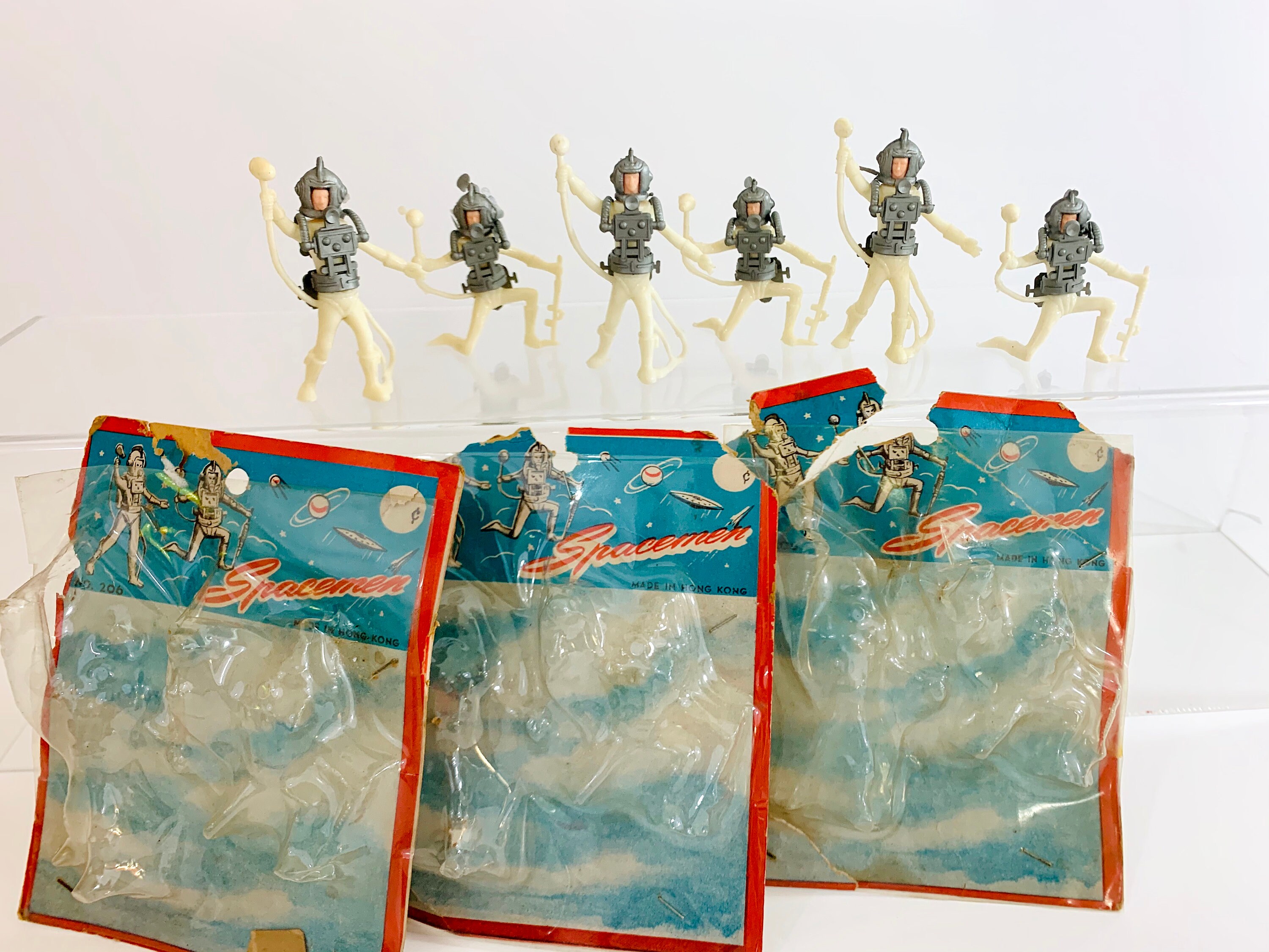 Vintage 1970s Retro Space Age Toy Spacemen NOS Plastic Figures | Etsy