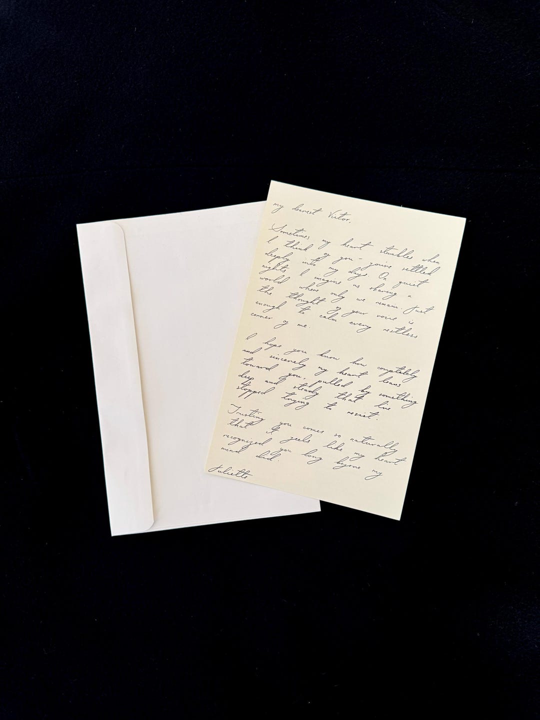 Handwritten Cursive Letter | Personalized Keepsake on Luxury Paper ...