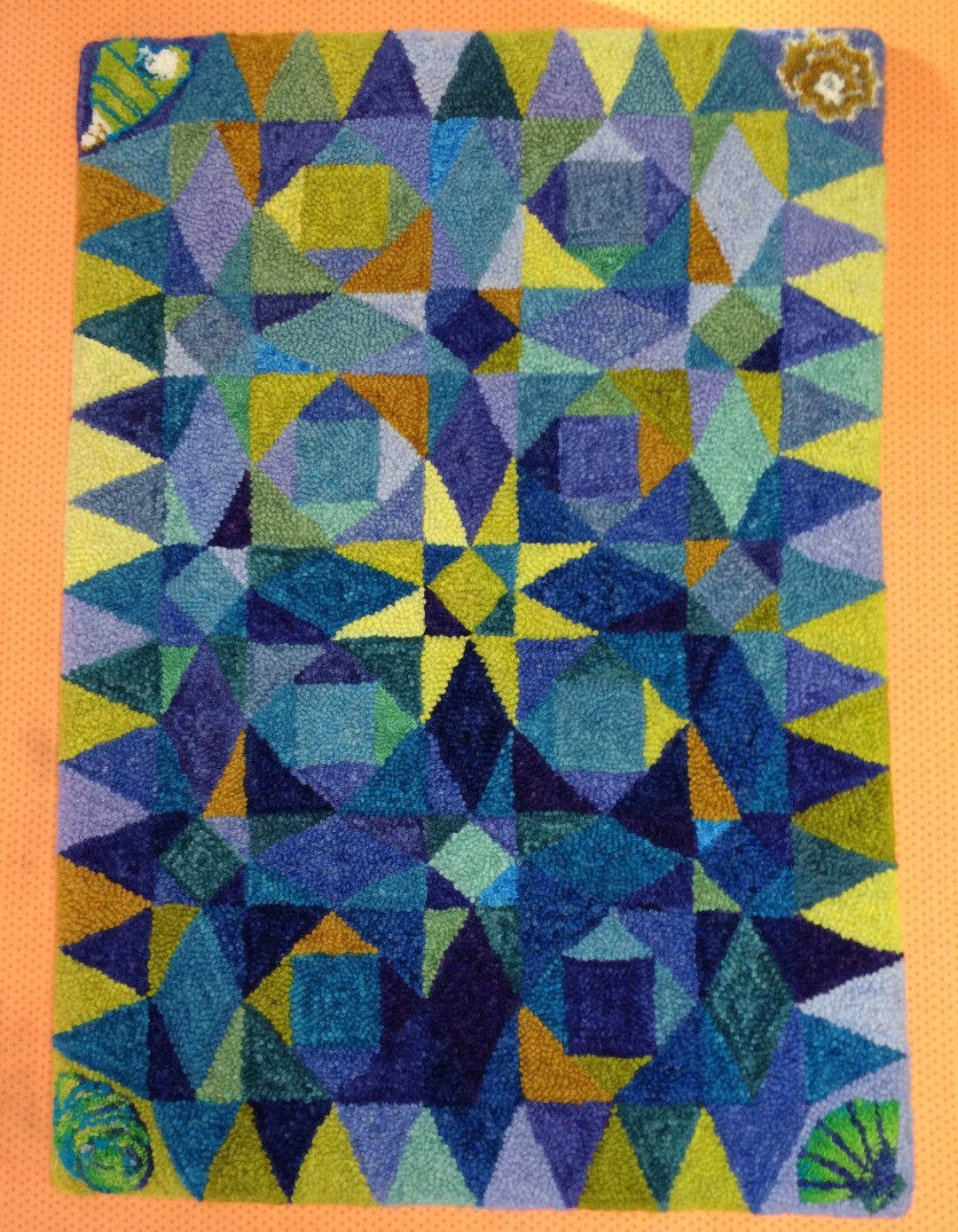 Storm at Sea Rug Pattern on Monk's Cloth or Linen - Etsy