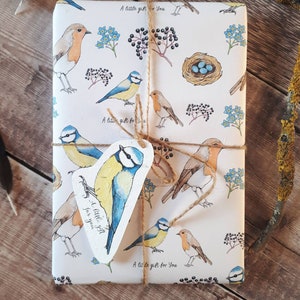 Garden Birds Wrapping Paper - Etsy