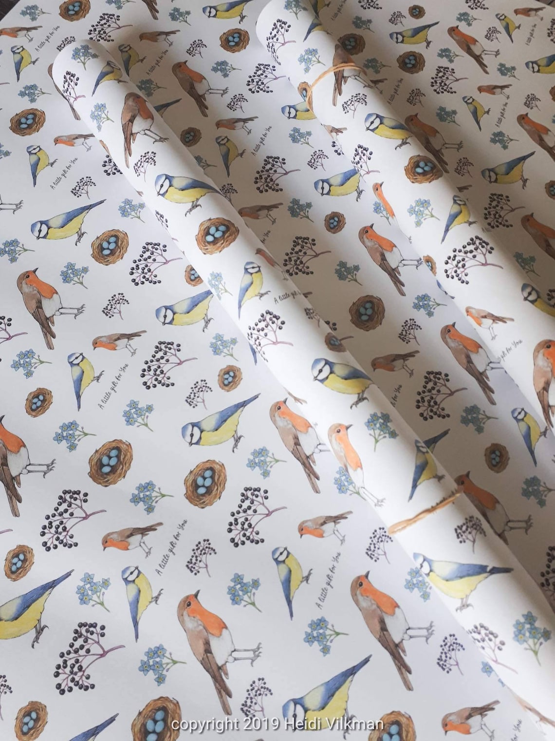 Garden Birds Wrapping Paper - Etsy UK