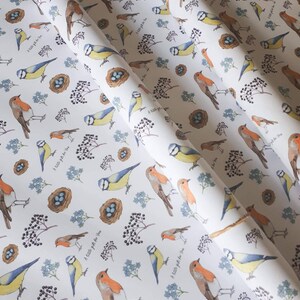 Garden Birds Wrapping Paper - Etsy