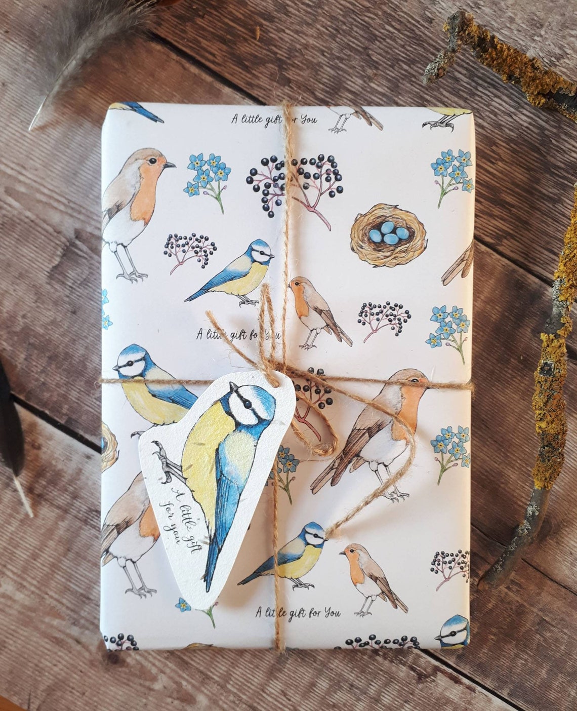 Garden Birds Wrapping Paper | Etsy