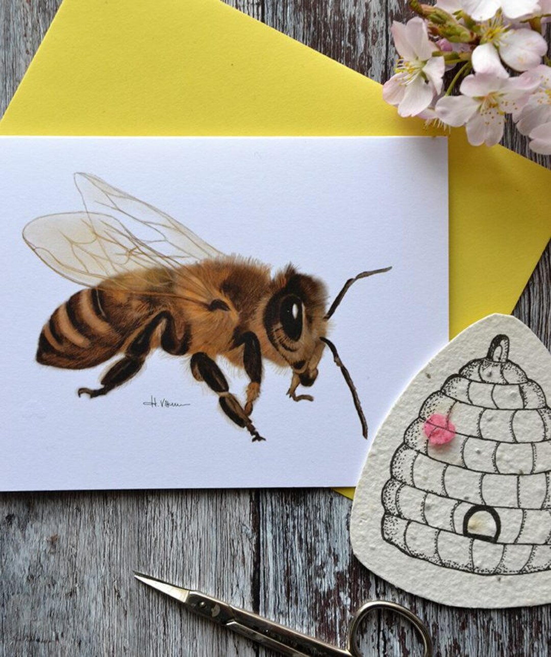 Plantable Honey Bee Greeting Card - Etsy