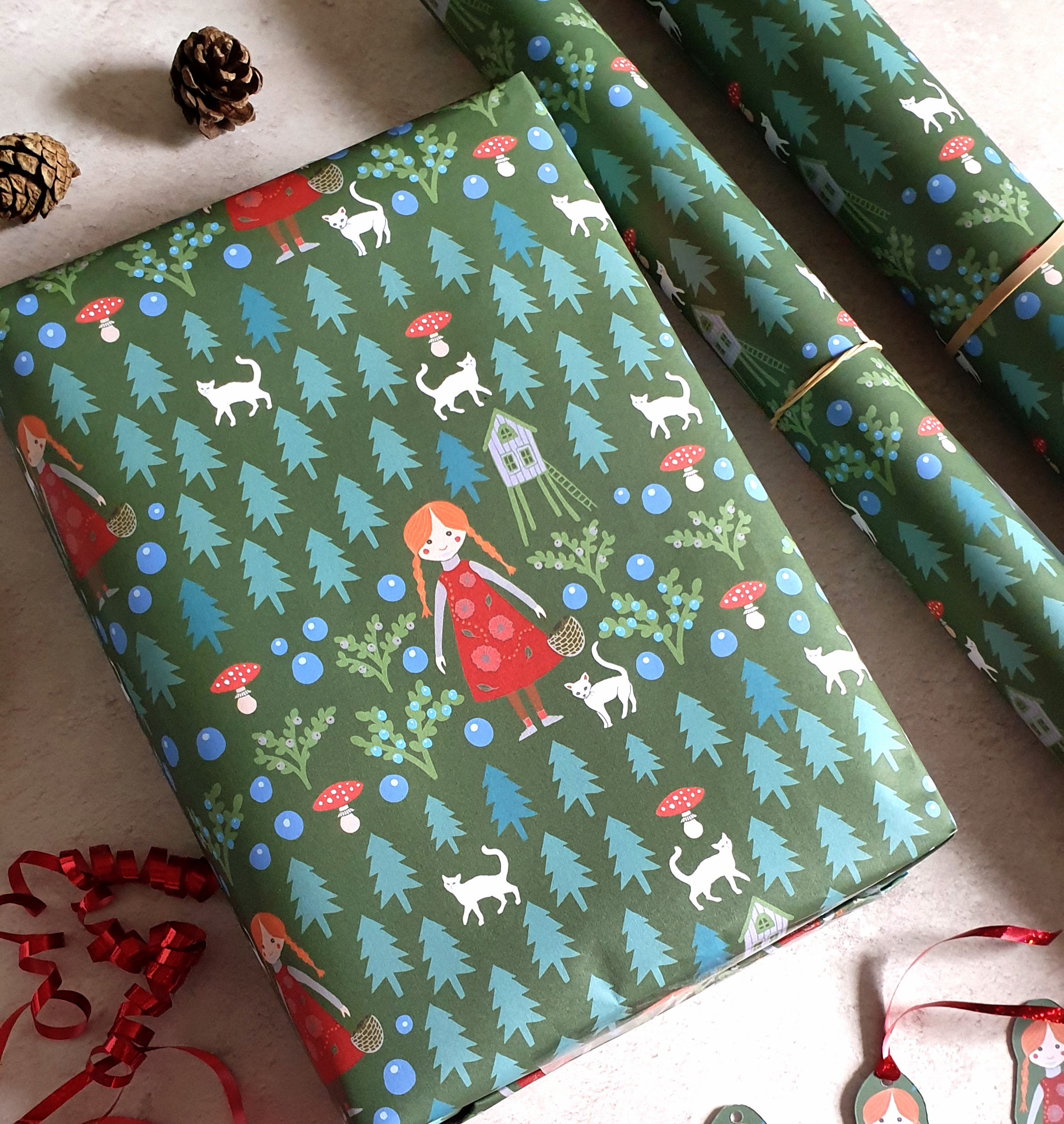 Berry Patch Wrapping Paper Childrens Gift Wrap Birthday - Etsy UK